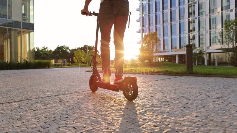 Electric Mobility Scooter Rider Stock Photo - Image of share, mobility ...