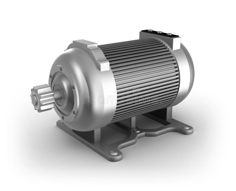 Electric motor. 3D image stock illustration. Illustration of axis ...