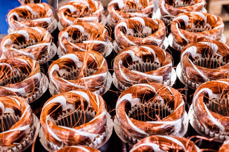 Electric motor copper stock photo. Image of electromagnetic - 64513486