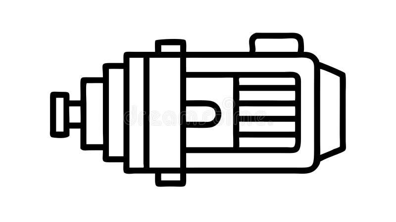 Electric Motor or Engine Icon Vector Illustration, Vector Design ...