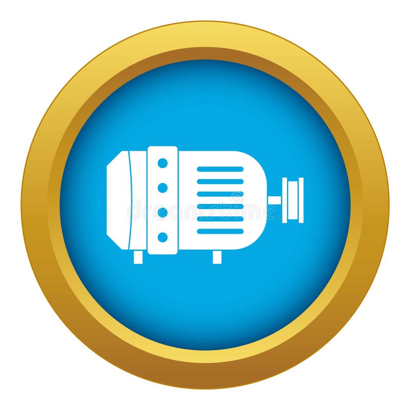 Electric Motor Icon Blue Vector Isolated Stock Vector - Illustration of ...