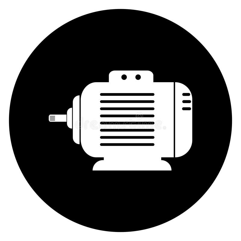 Electric Motor Icon Logo Design Stock Illustration - Illustration of ...