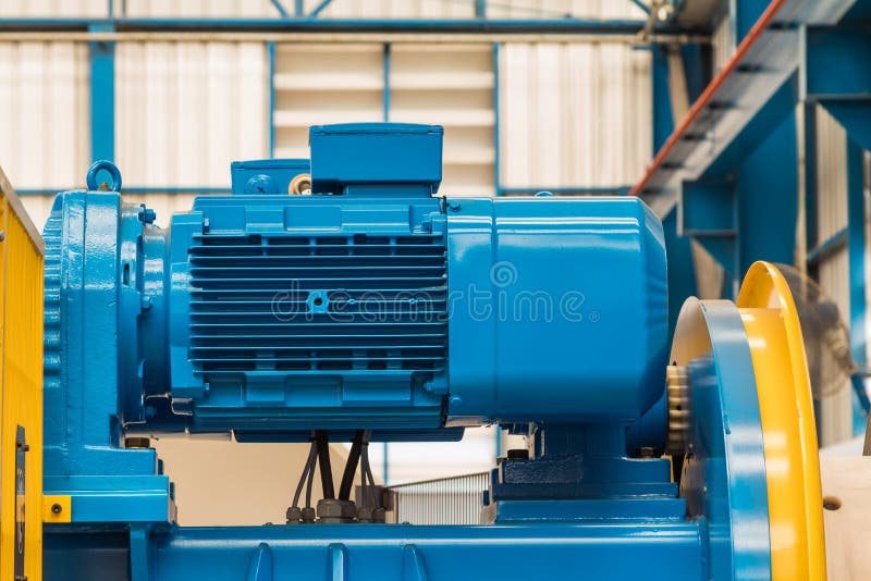 Electric motor on machine stock photo. Image of mounted - 79278042