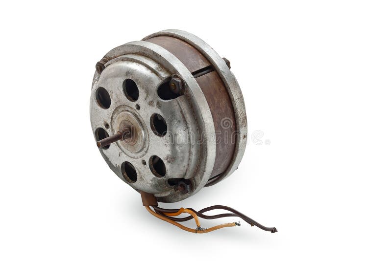 Electric Motor. Old Electric Motor Isolated on White Background Stock ...
