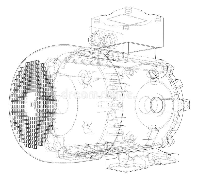 Blueprint Electric Motor Stock Illustrations – 1,830 Blueprint Electric ...
