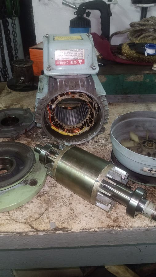Electric Motor Overhauling stock photo. Image of electric - 251453056