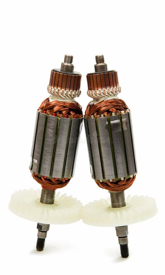 Electric Motor Rotor Isolated Stock Photo - Image of electricity ...
