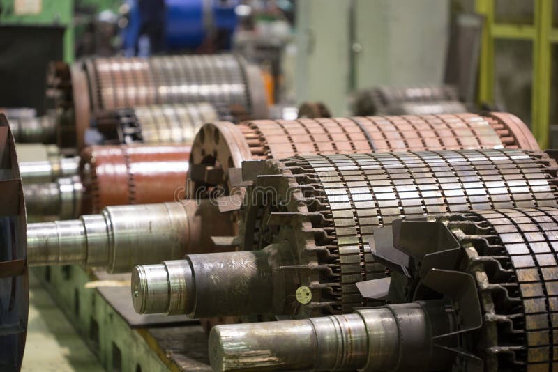 Electric Motor Rotor of Stock. Stock Photo - Image of coil ...