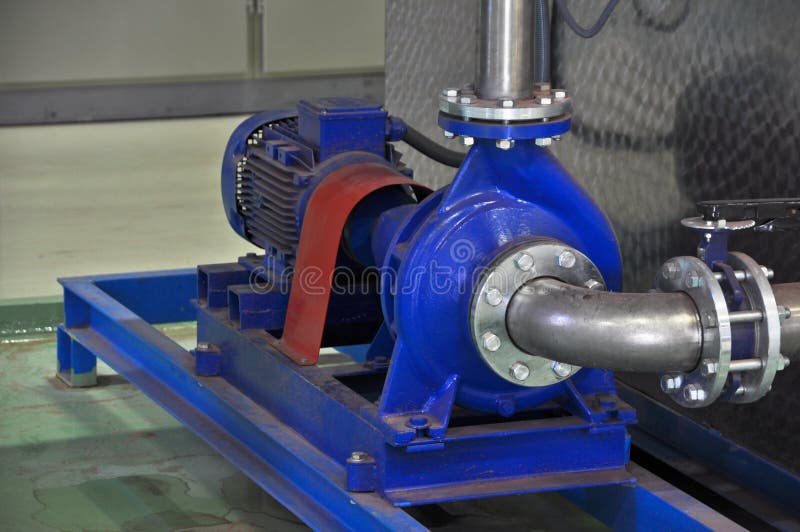 Electric motor water pump stock image. Image of electricity - 134975813