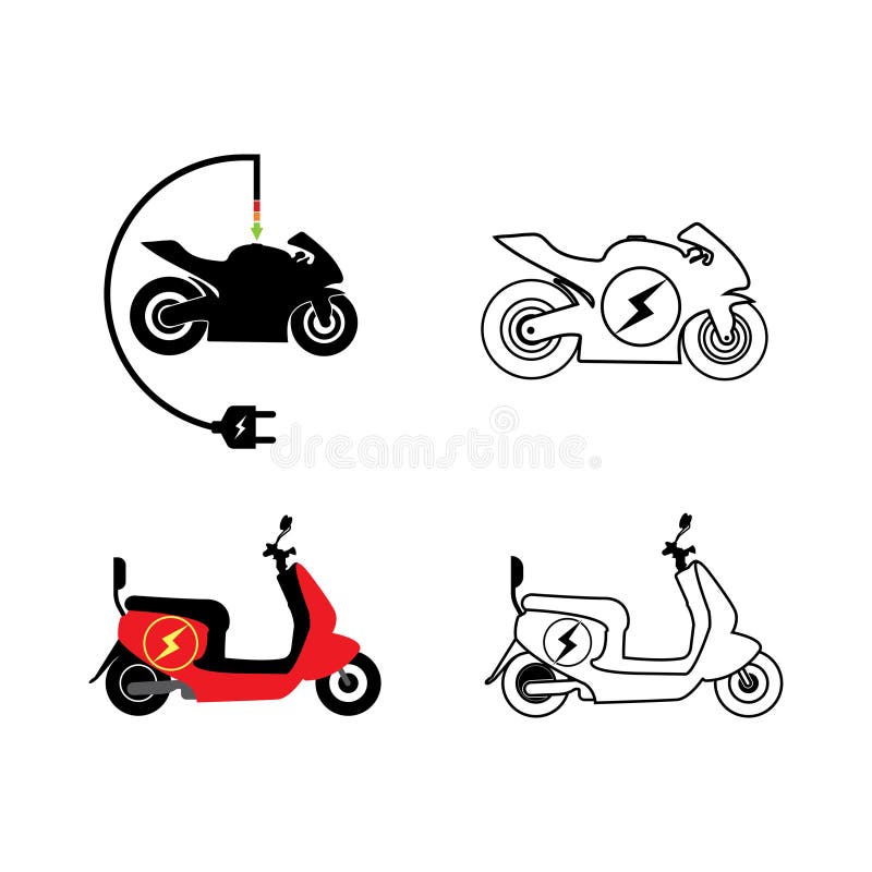 Ev Motorcycle,Electric Bike Vector Stock Vector - Illustration of ...