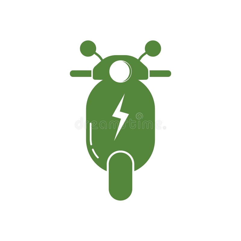 Electric Motorcycle Logo Design Stock Illustration - Illustration of ...