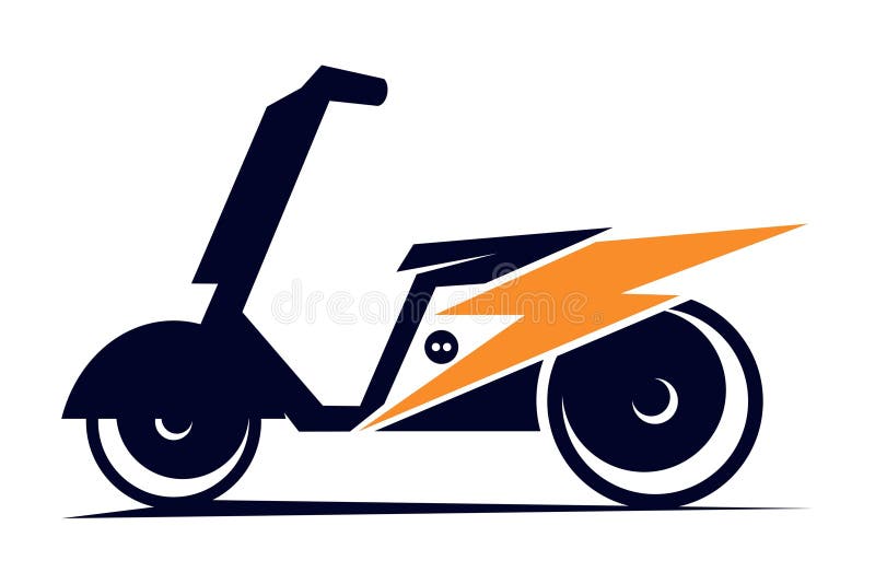 Electric Motorcycle Modern Illustration Logo Design Vector Stock Vector ...