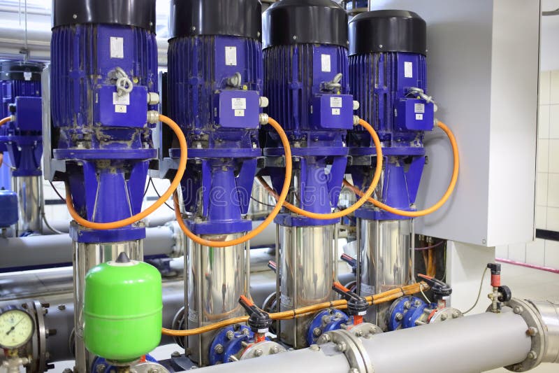 Electric Motors and Pumps Heating System in the Stock Image - Image of ...