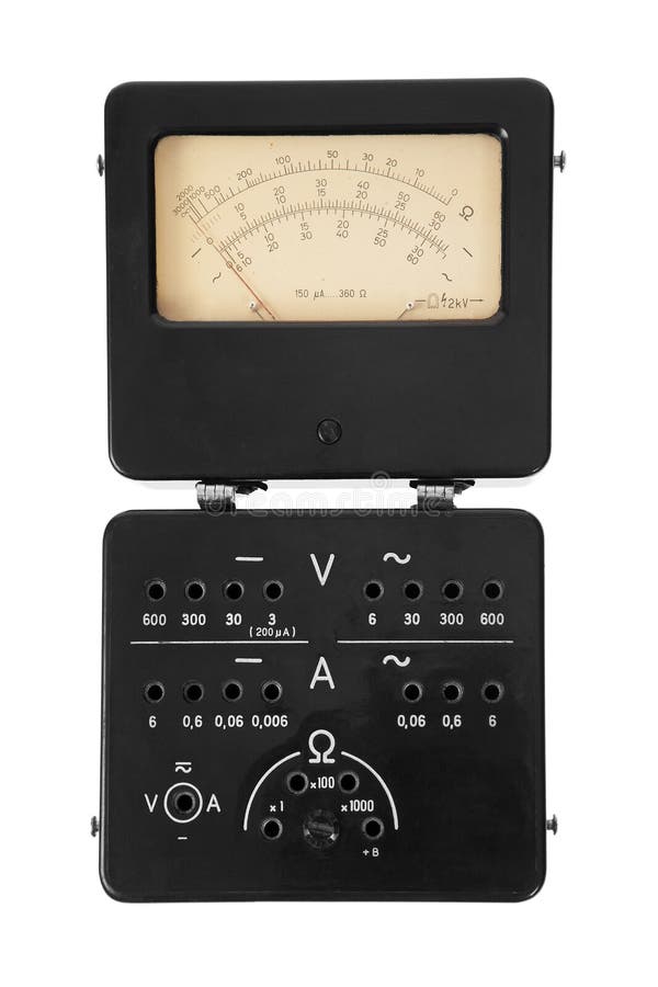 Electric Multimeter in Retro Style Stock Image - Image of measurement ...