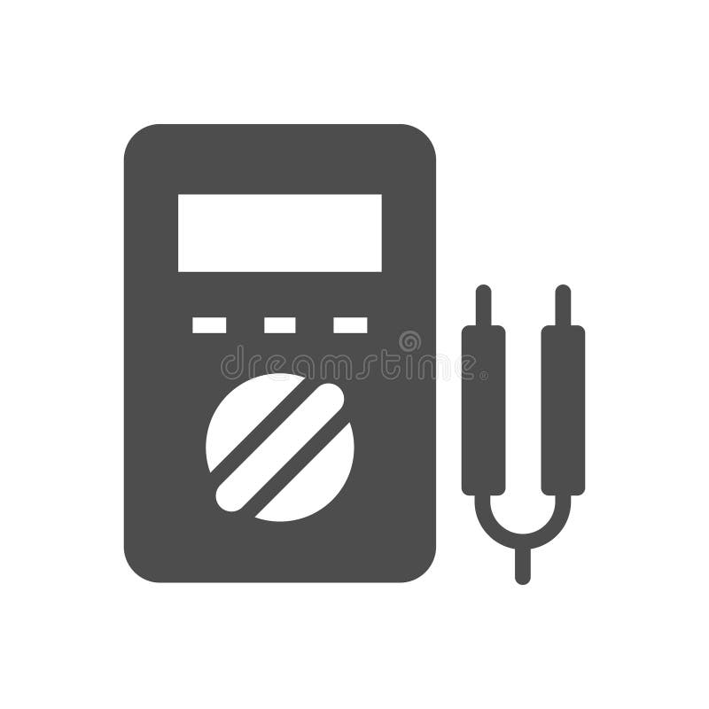 Electric Multimeter Tool Glyph Icon Stock Vector - Illustration of ...
