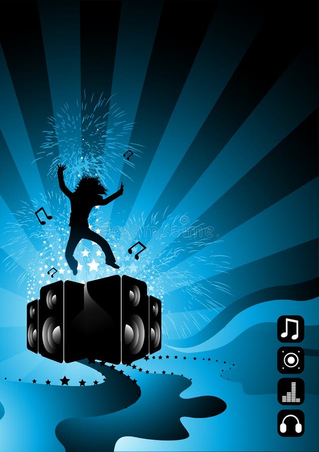 Grunge Graffiti Music Poster Stock Illustration - Illustration of ...