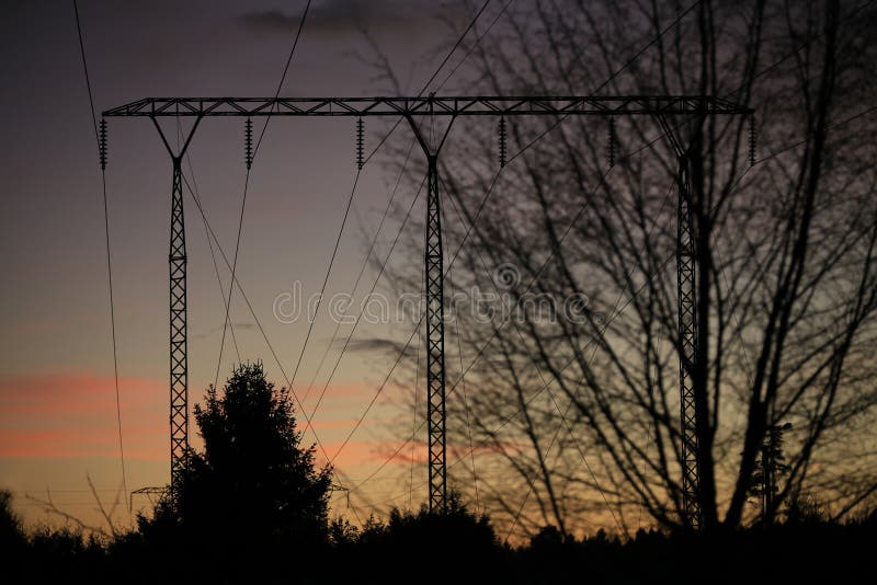 Electric Nature stock image. Image of late, evening, electrician - 70521043