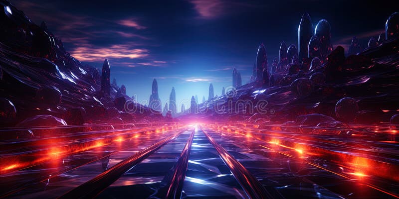 An Electric Neon Tunnel, Creating a Feeling that a Galactic Secret is ...