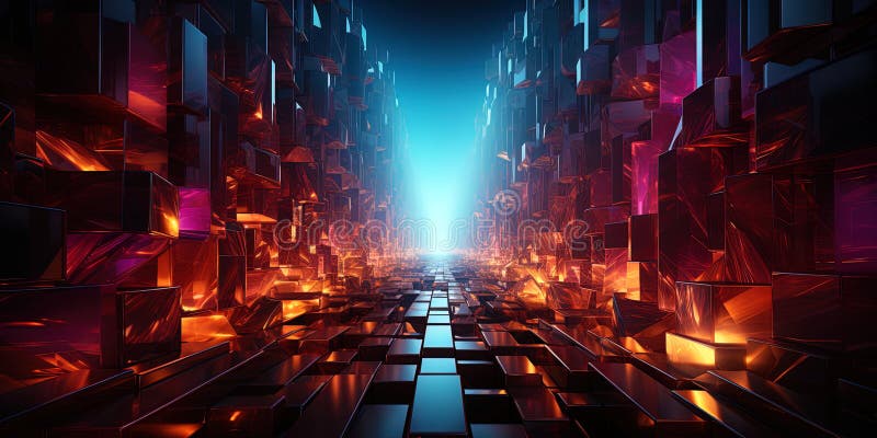 An Electric Neon Tunnel, Creating a Feeling that a Galactic Secret is ...