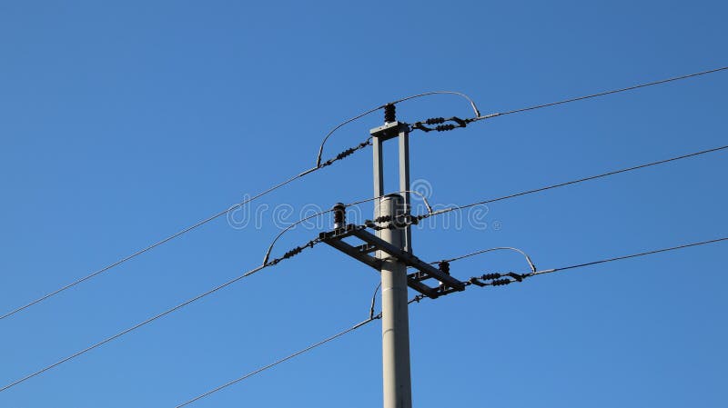 Electric Network Pole. Power Technology. Metal Construction. Strategic ...