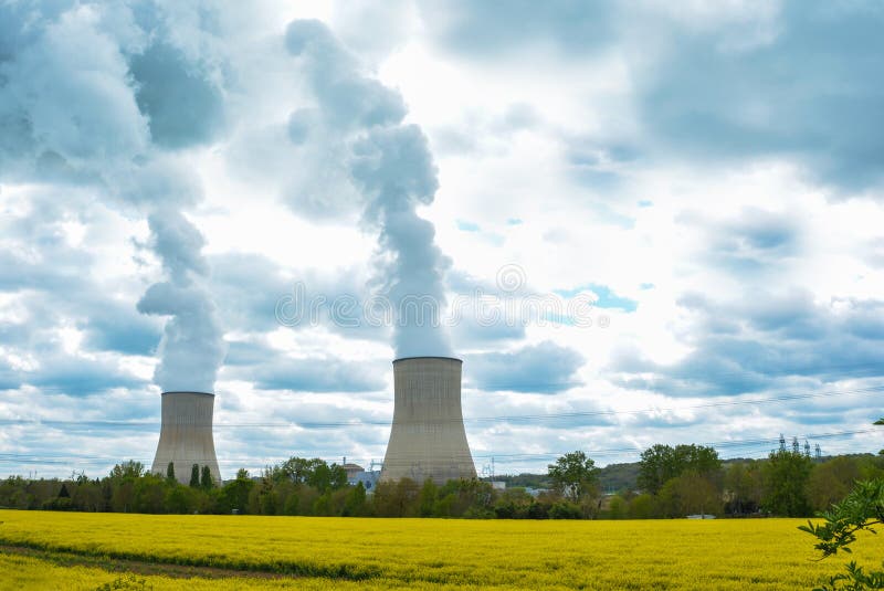 Electric and nuclear power stock photo. Image of cloud - 90765538