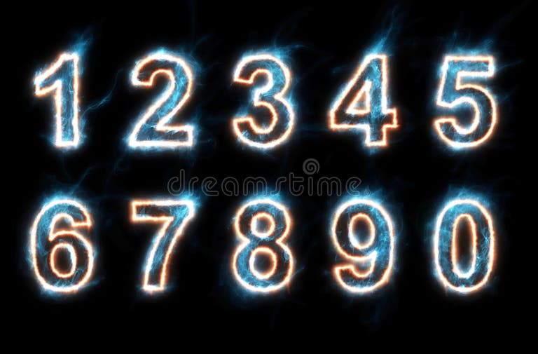 Glowing Electric Numbers Stock Illustrations – 2,268 Glowing Electric ...