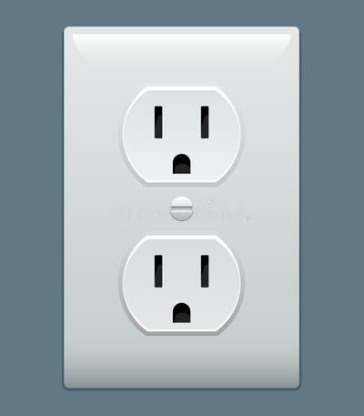 Electric outlet stock vector. Illustration of symbol, icon - 5389582