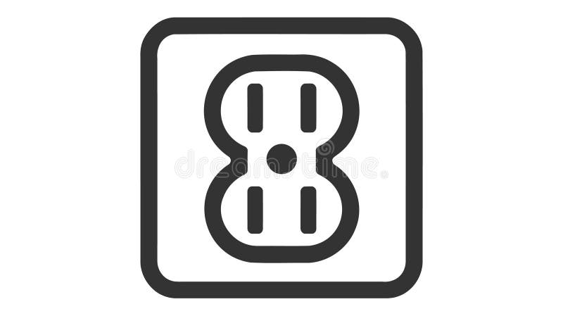 Electric Outlet Icon Set, Collection, Pack. Bold Outline Design with ...