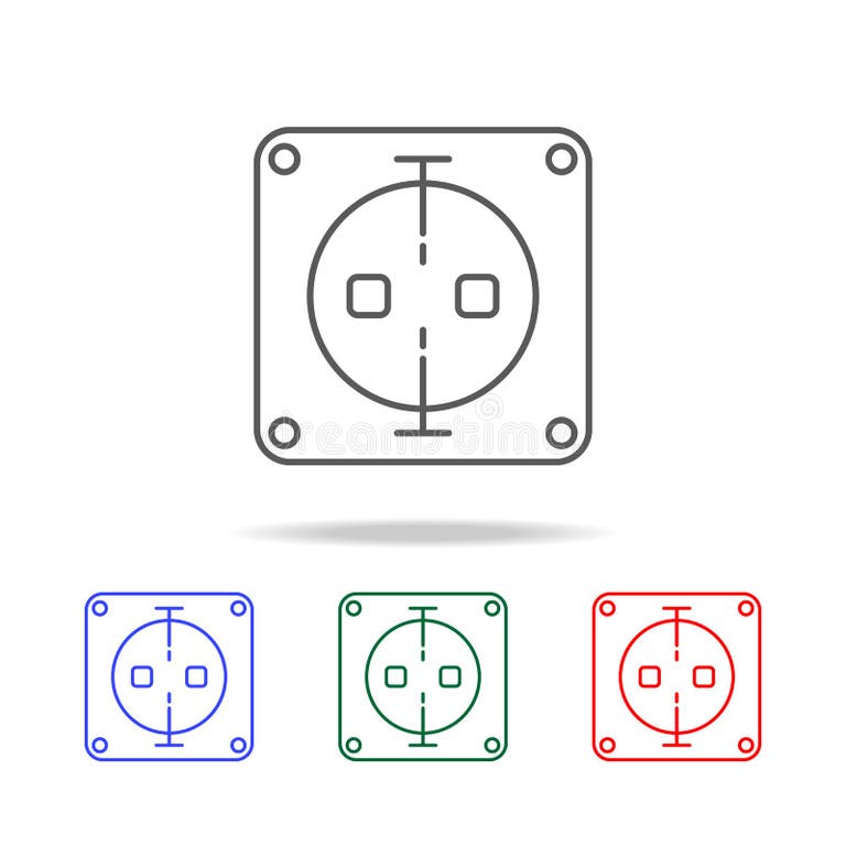 Electric Outlet Icon. Elements in Multi Colored Icons for Mobile ...