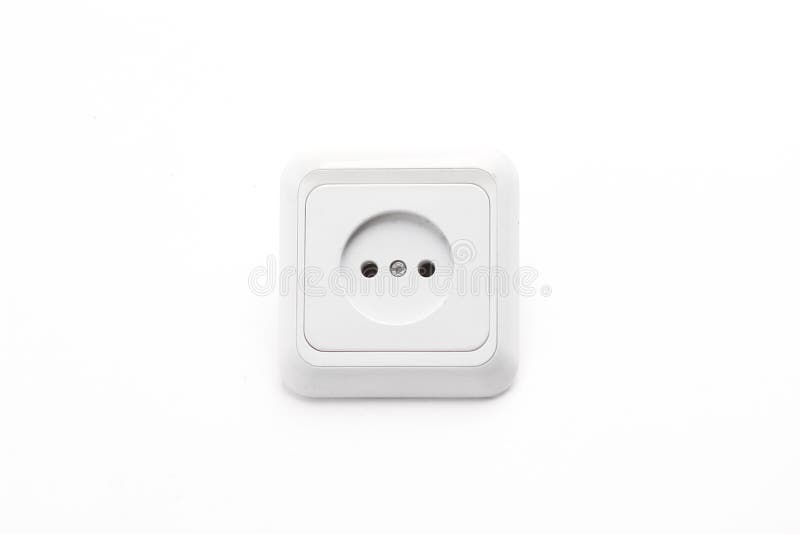 Electrical Outlet and Plug. Isolated on a White Background Stock Photo ...
