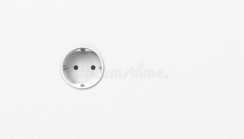 Electric Outlet on the Wall Stock Illustration - Illustration of ...