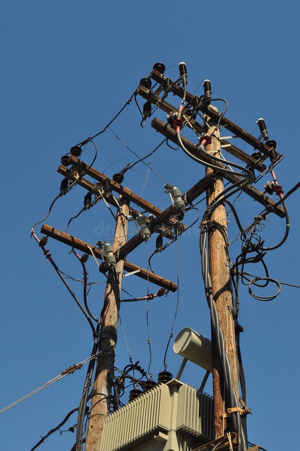 Overhead transformer bank stock image. Image of overhead - 685823