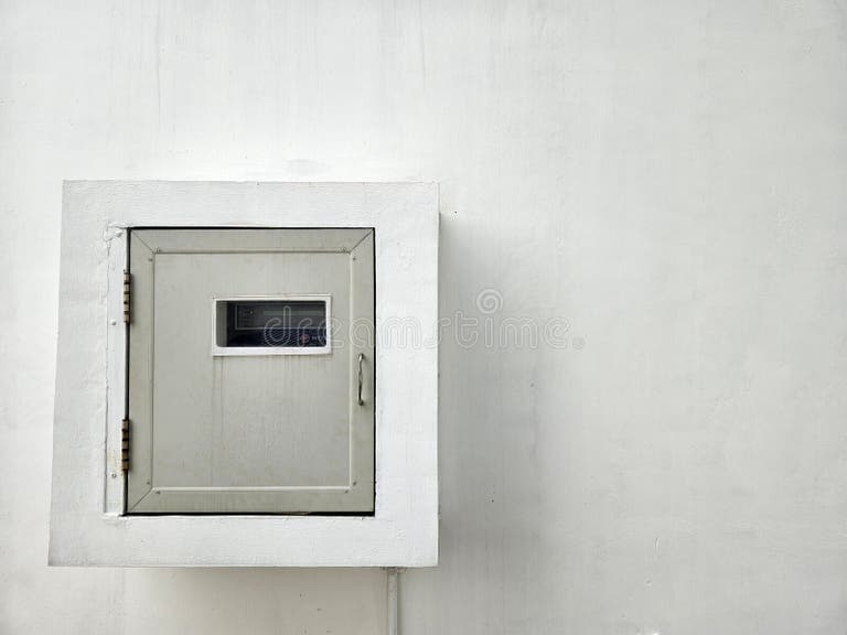 Electric Panel Box on White Wall Stock Photo - Image of board, texture ...