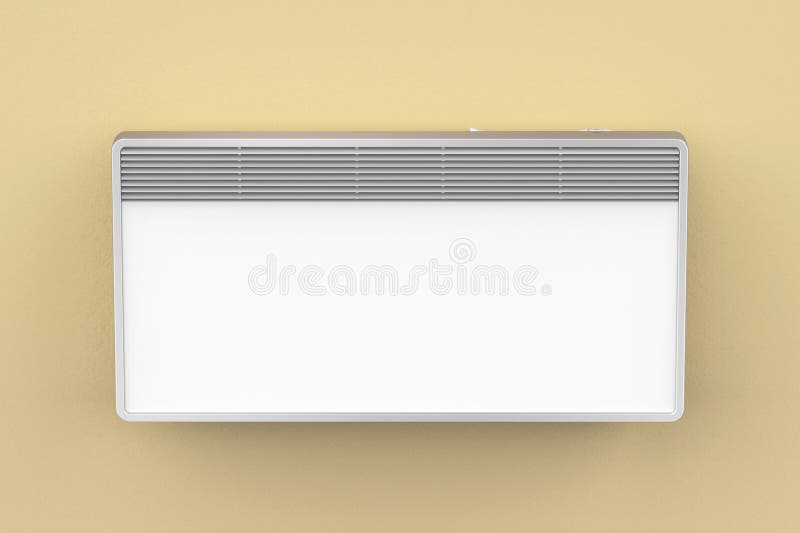 Electric Panel Heater Mounted on a Wall Stock Illustration ...