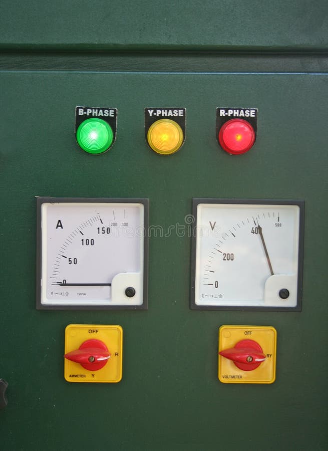 Electric Panel and Main Switch Board Lights Stock Photo - Image of lamp ...