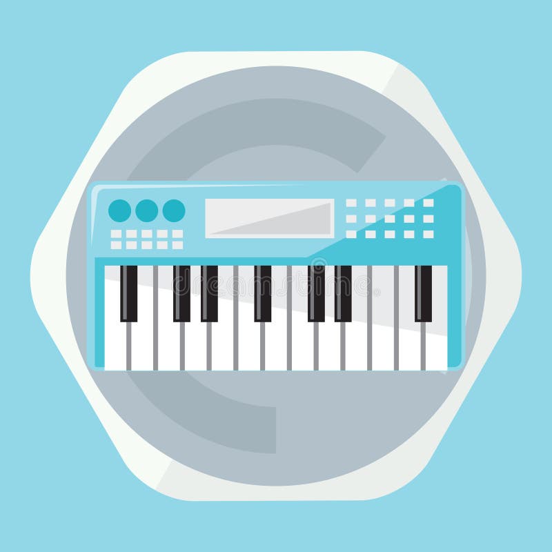 Electric Piano Keyboard. Vector Illustration Decorative Design Stock ...