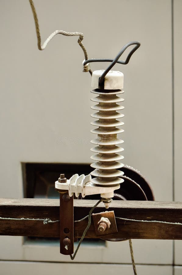 Electric Pillar with Transformer in the Electric Network Stock Photo ...