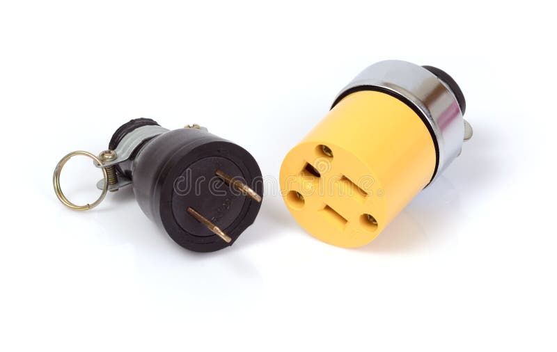 Electric pin and plug. stock image. Image of join, isolated - 57929363