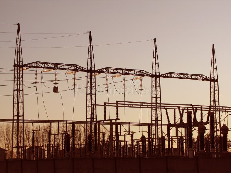 Electric plant stock photo. Image of network, station - 12665456