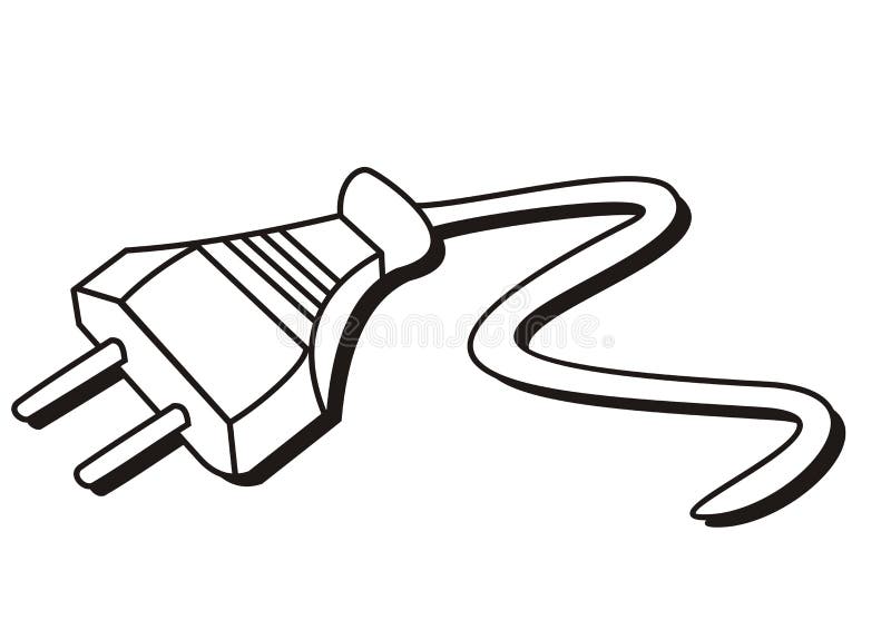 Plug Clipart Preto E Branco