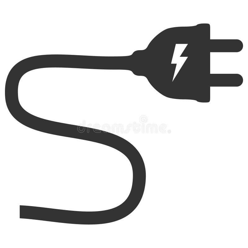 Electric Plug Cable Vector Icon Flat Illustration Stock Vector ...
