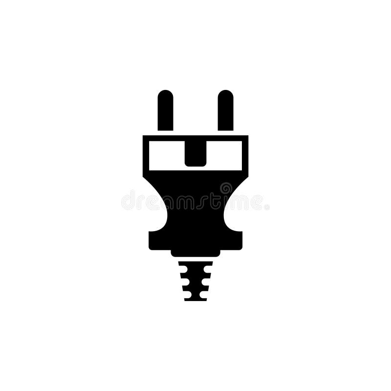 Electric Plug, Electrical Cable Adapter. Flat Vector Icon Illustration ...
