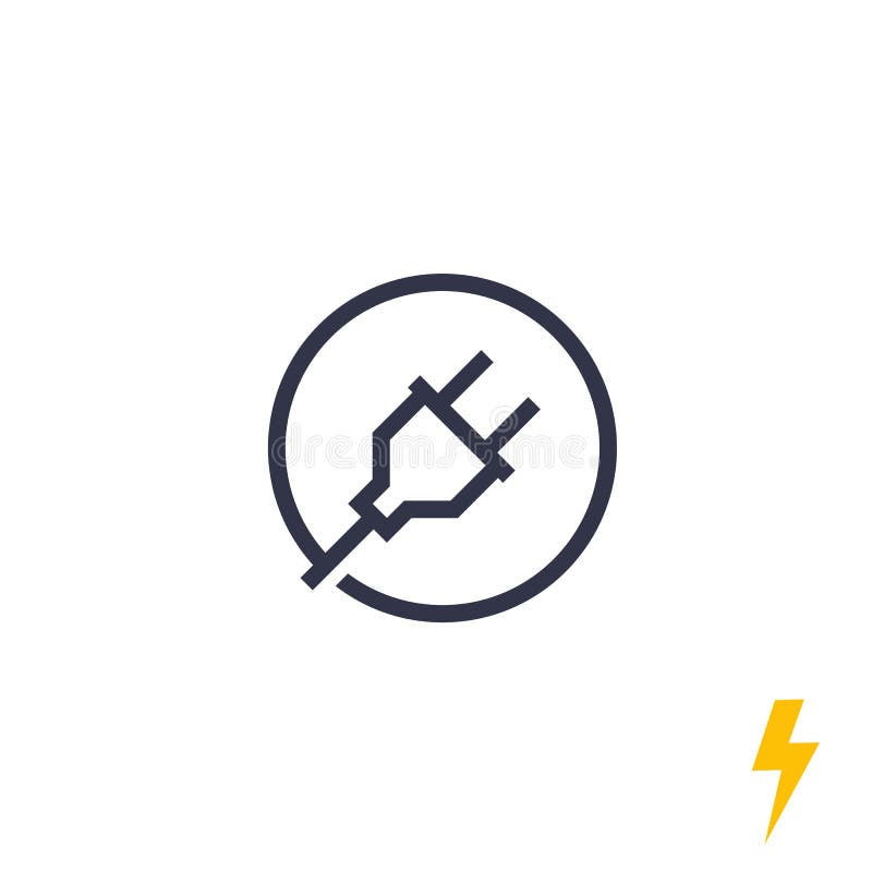 Electric Plug, Electrical Power Line Vector Icon Stock Vector ...