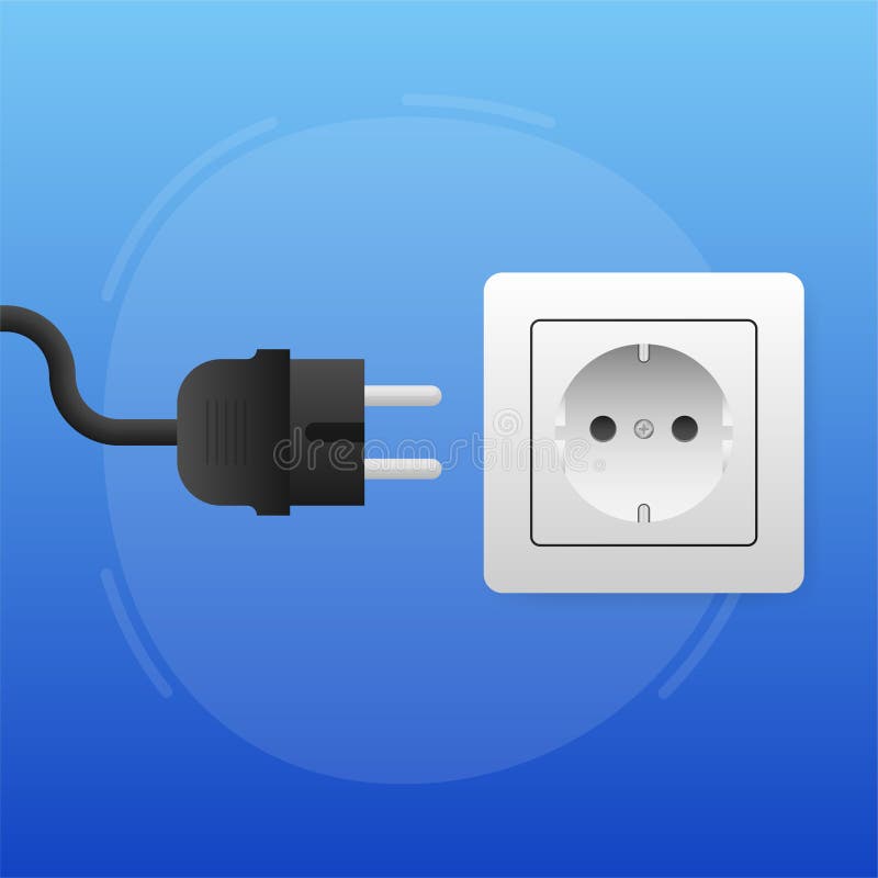 Electric Plug. Electricity and Energy Communication, Internet Concept ...
