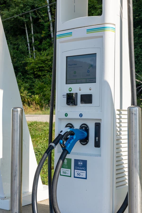 Electric Plug in EV Car Charging Point Editorial Stock Image - Image of ...