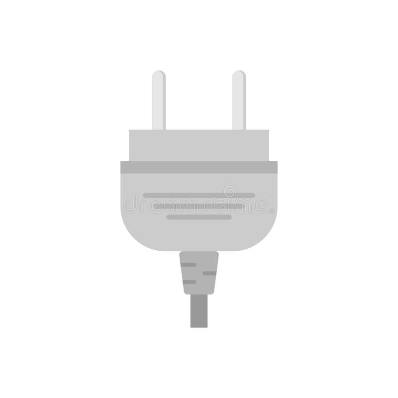 Electric Plug Flat Design Vector Illustration. Power Plug Icon ...