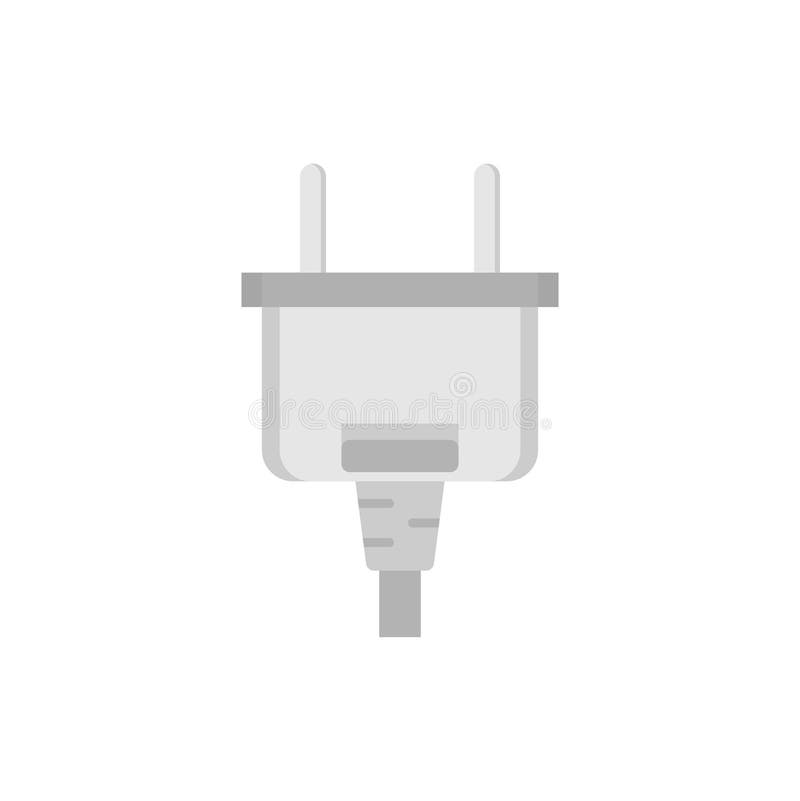 Electric Plug Flat Design Vector Illustration. Power Plug Icon ...