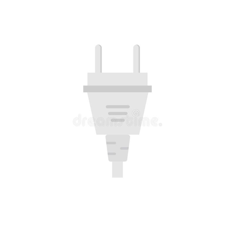 Electric Plug Flat Design Vector Illustration. Power Plug Icon ...