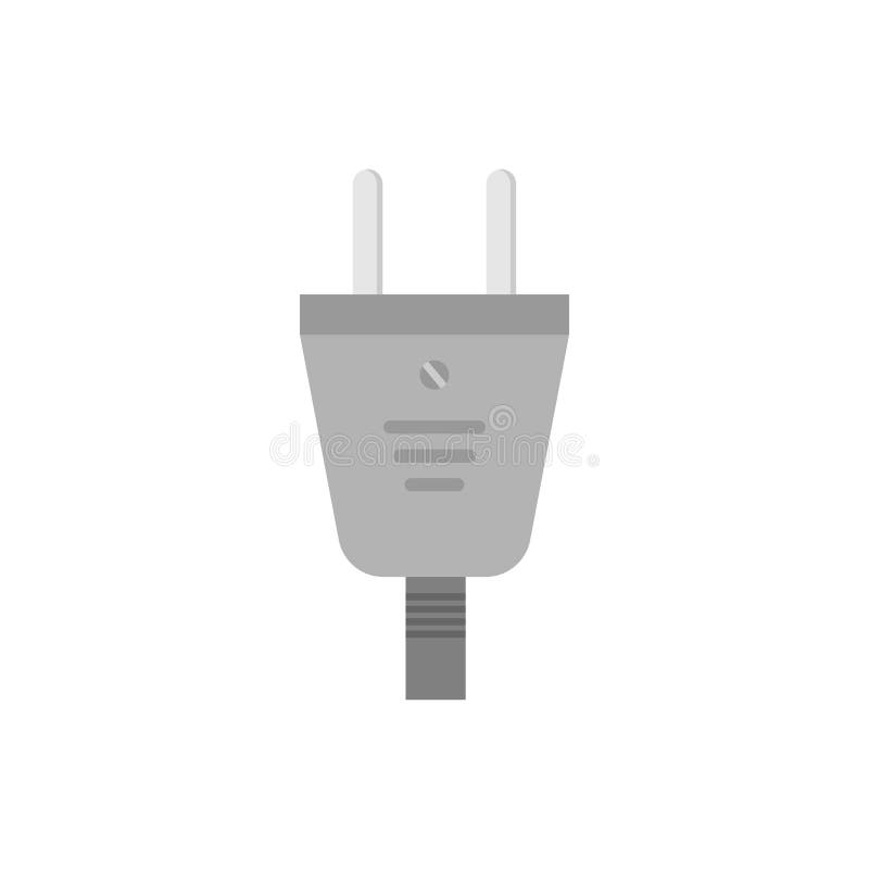 Electric Plug Flat Design Vector Illustration. Power Plug Icon ...