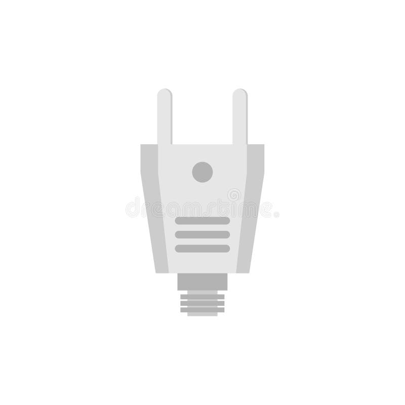Electric Plug Flat Design Vector Illustration. Wire Plug and Socket ...